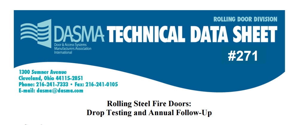 Rolling Steel Fire Doors: Drop Testing and Annual Follow-Up