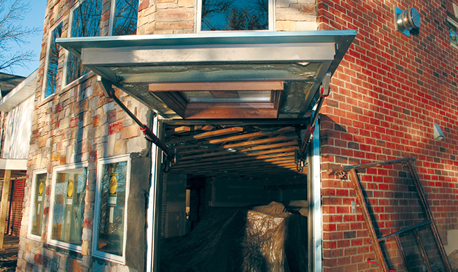 Designer Canopy-Type Bifold Garage Doors & Hydraulic Doors