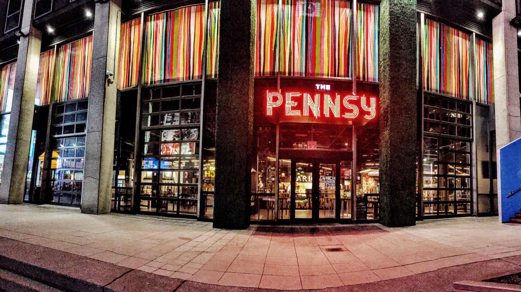 Glass & Aluminum Metal Rollup Gates for The Pennsy Food Hall