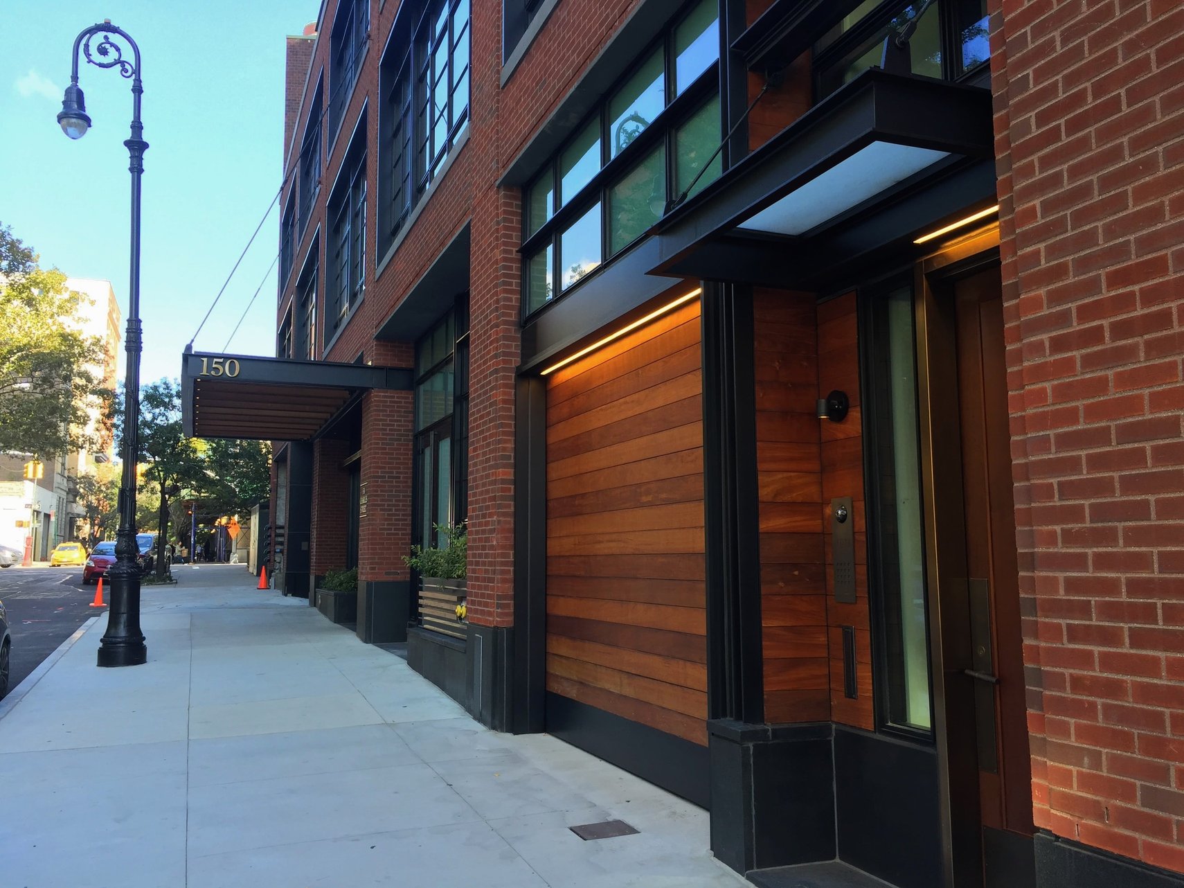Wood Garage Doors for Townhouses at 150 Charles Street